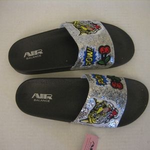 Air Balance | Shoes | Air Balance Silver Glitter Glam Pow Slip On ...